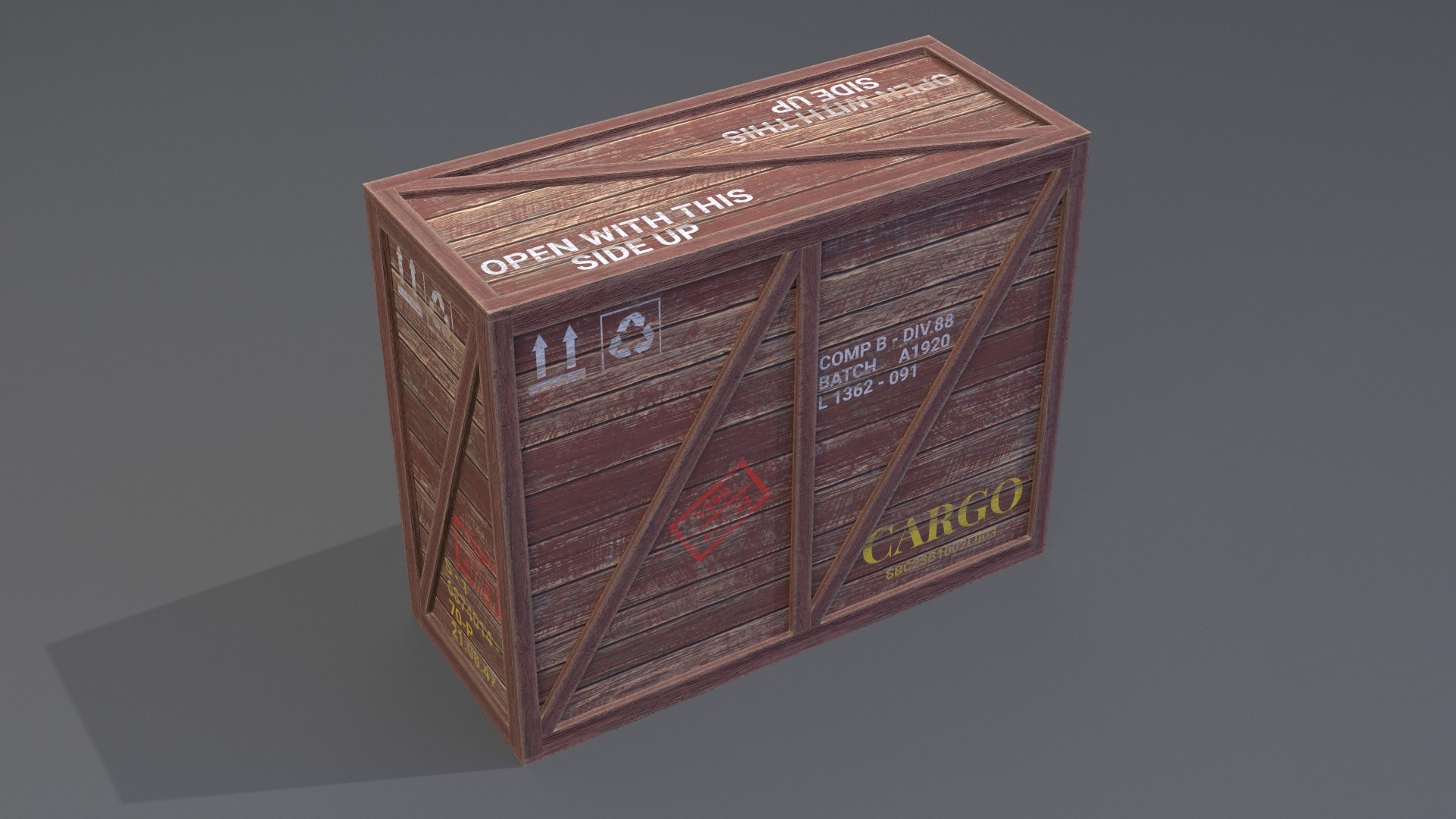3D PBR Lowpoly Wooden Crate Game Ready - TurboSquid 2130922