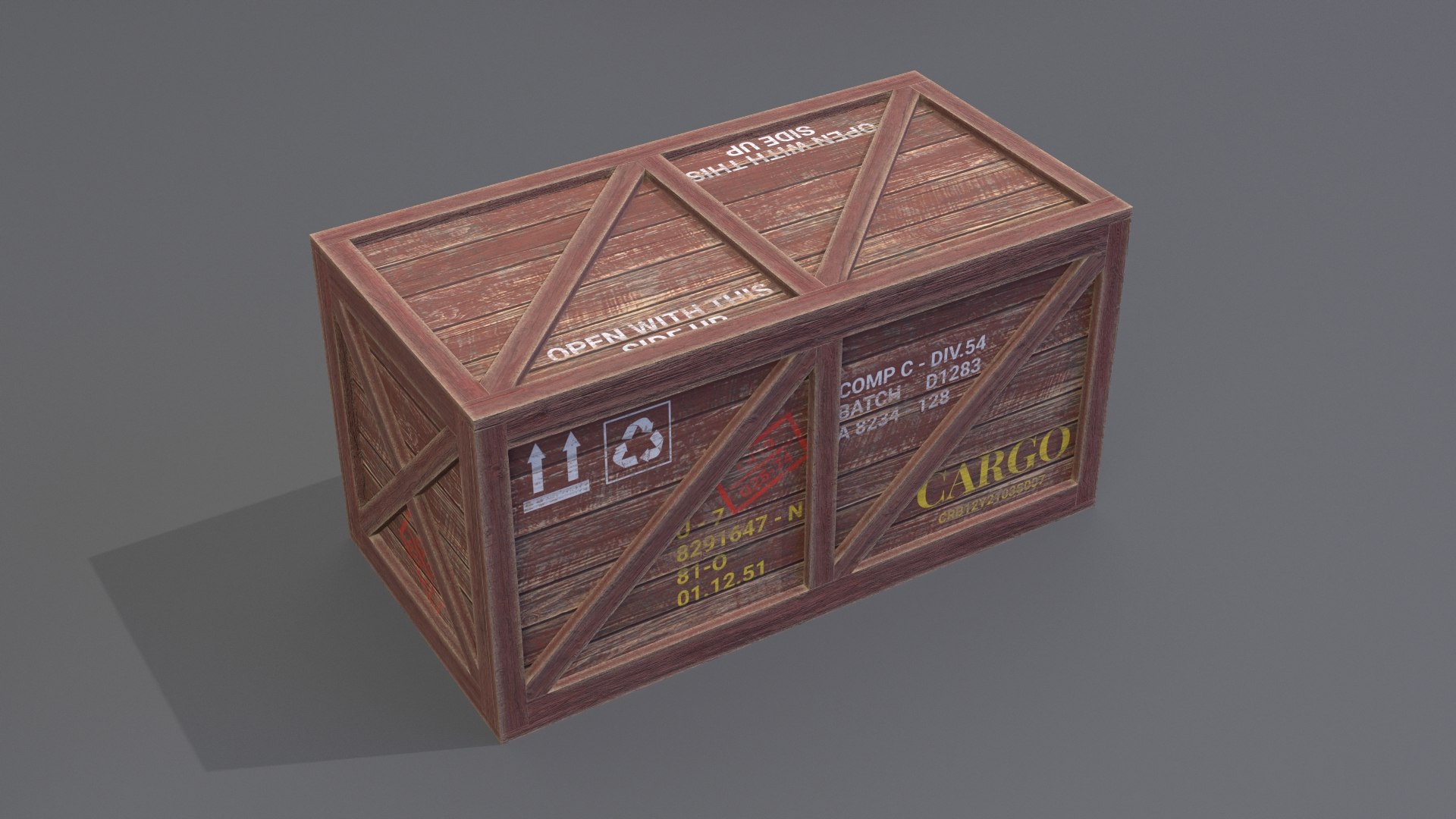 3D PBR Lowpoly Wooden Crate Game Ready - TurboSquid 2130922