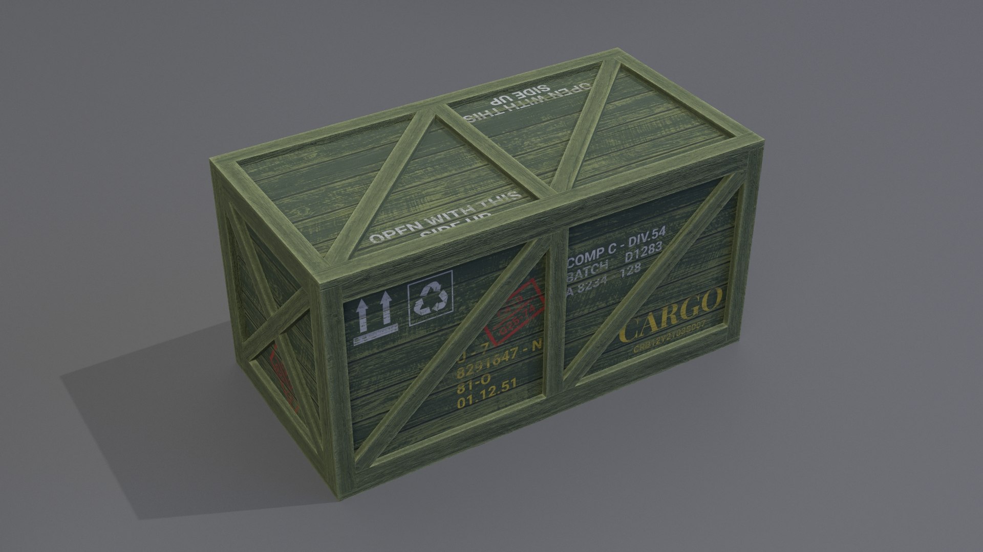 3D PBR Lowpoly Wooden Crate Game Ready - TurboSquid 2130922