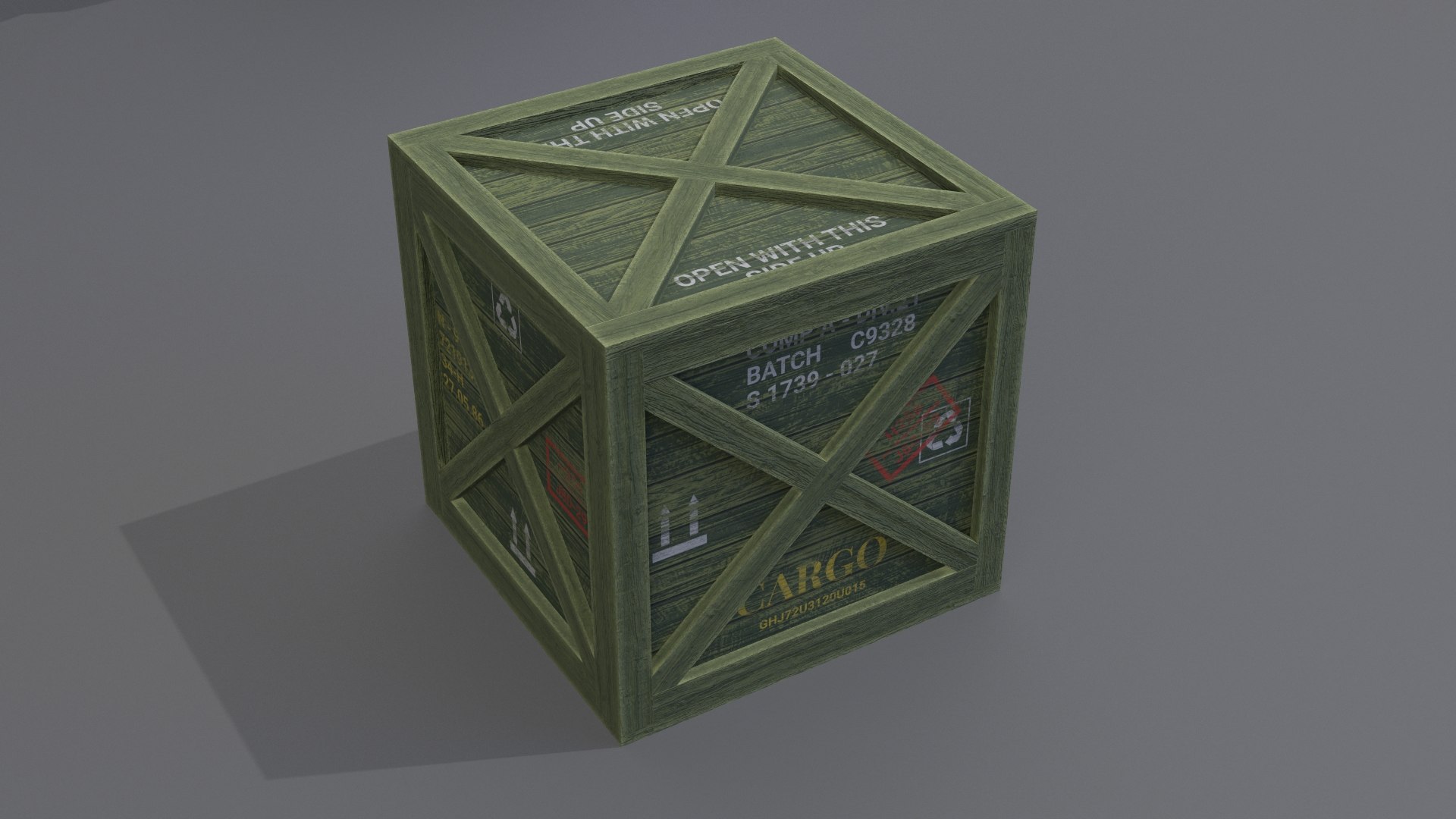 3D PBR Lowpoly Wooden Crate Game Ready - TurboSquid 2130922
