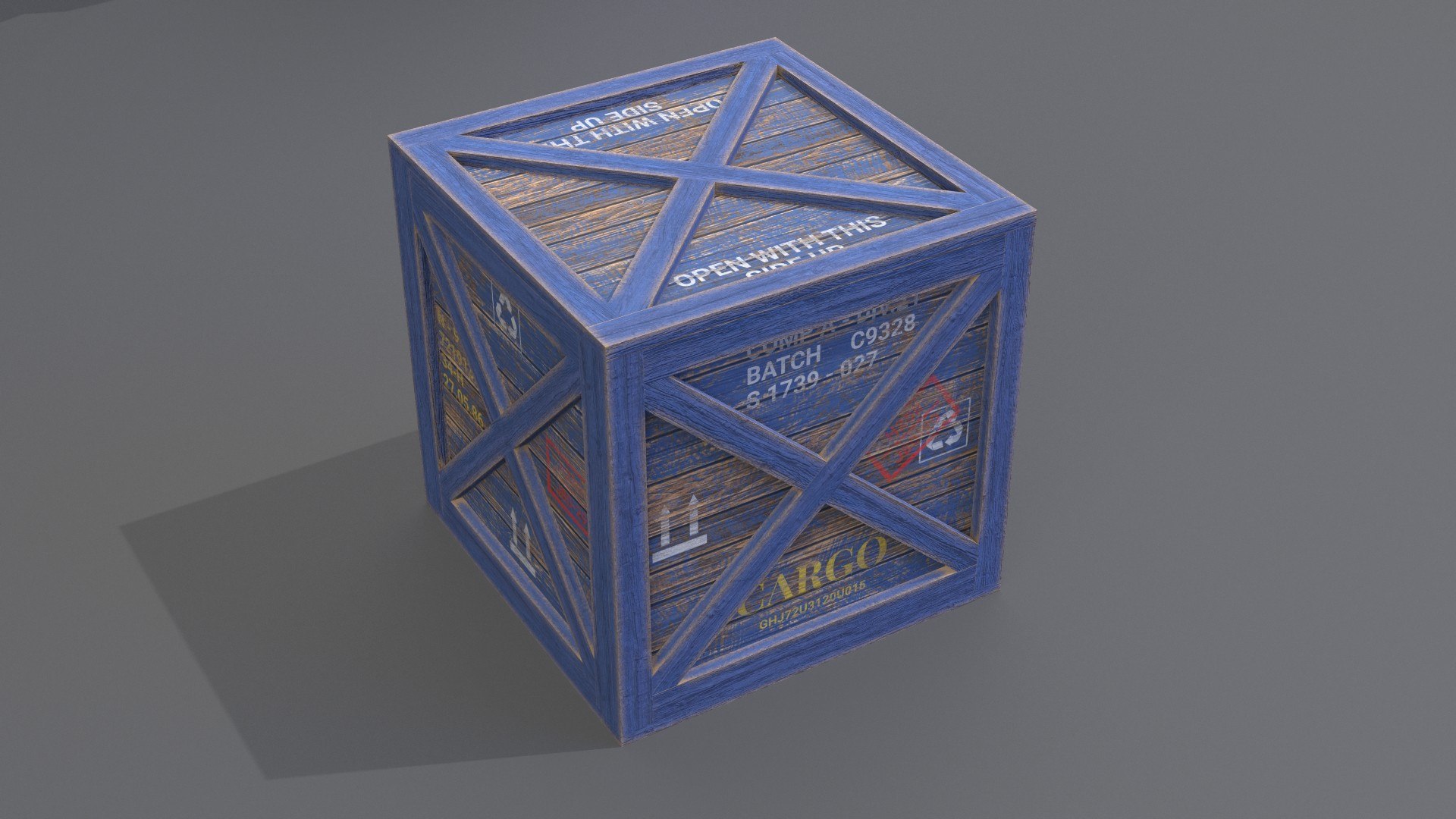 3D PBR Lowpoly Wooden Crate Game Ready - TurboSquid 2130922