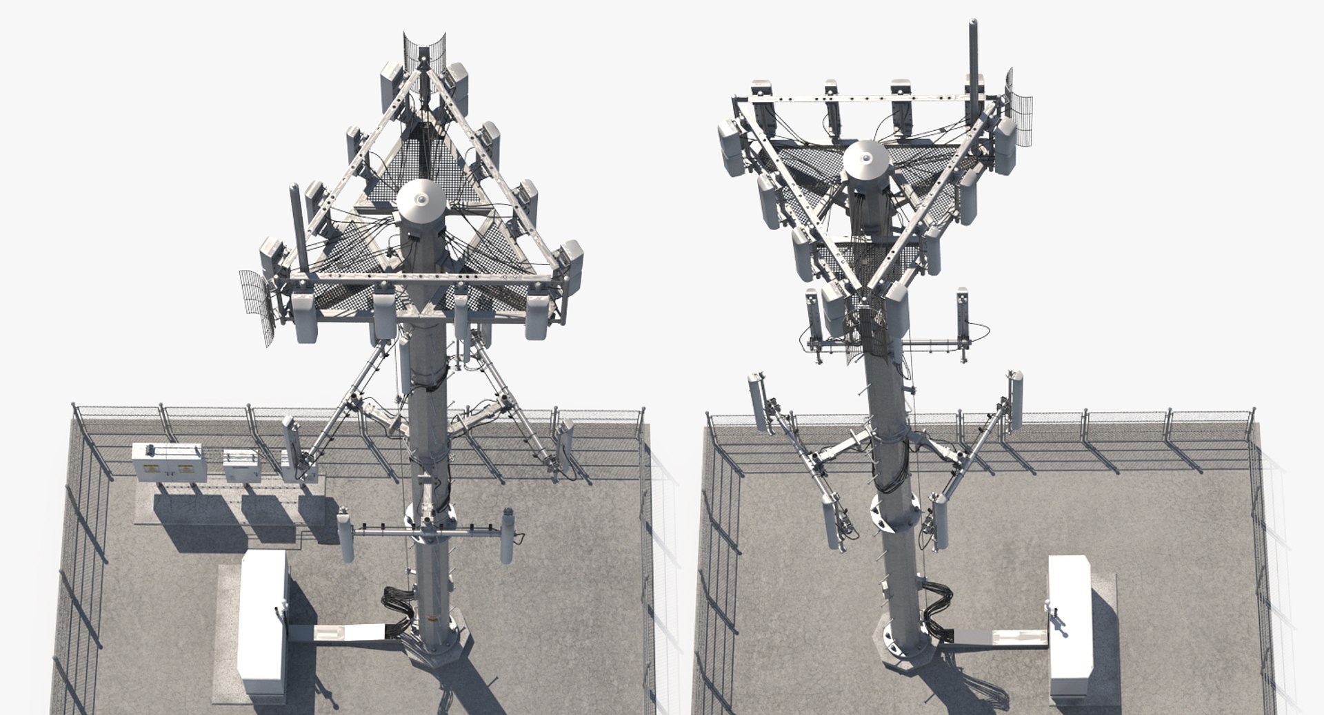 3D Cellular Tower Site Model - TurboSquid 1219492