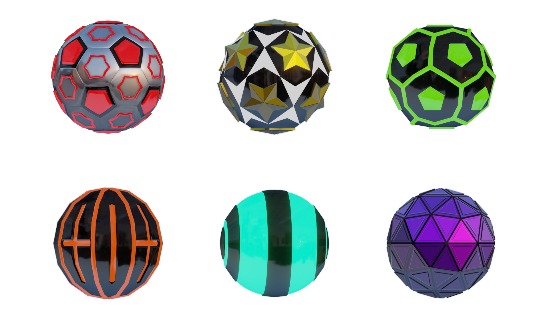 3D Futuristic S Balls - TurboSquid 1681626