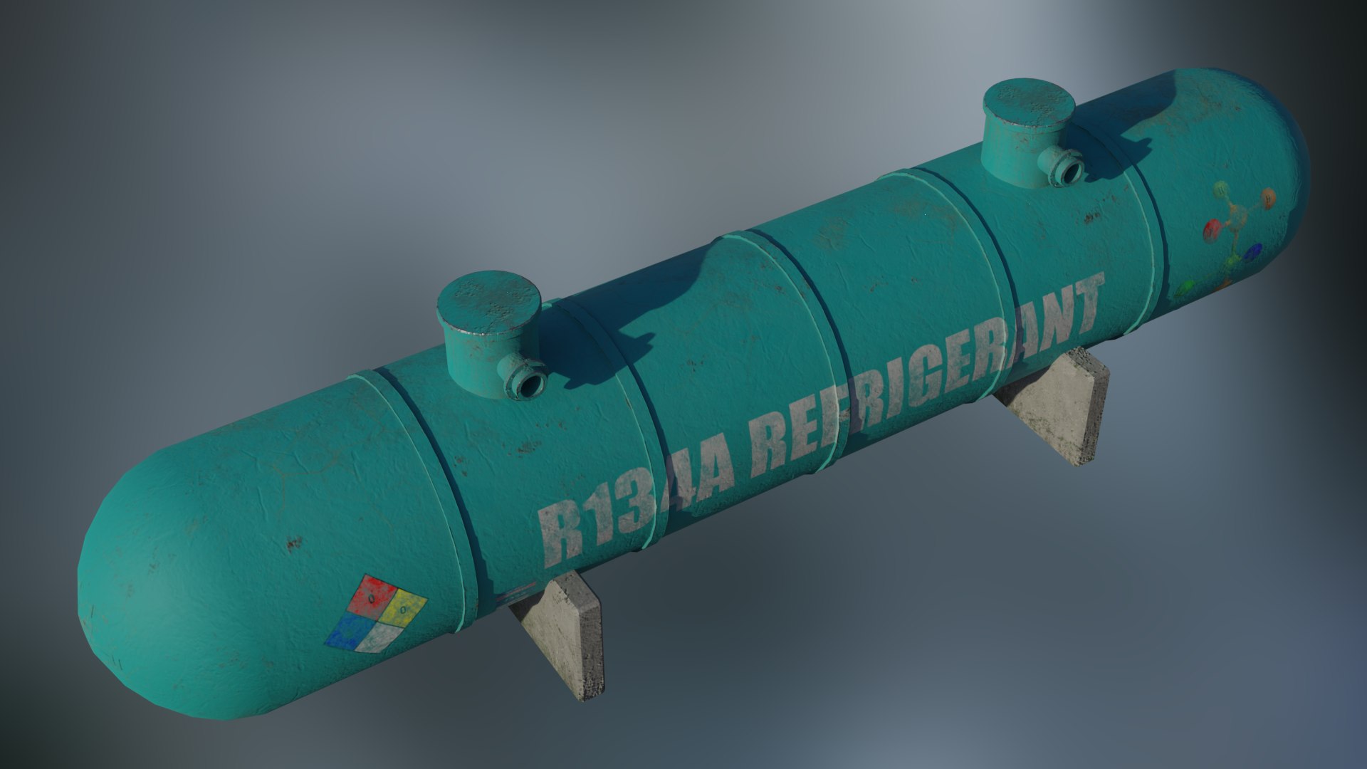 Industrial R134a Refrigerant Storage Tank 3D - TurboSquid 1806813