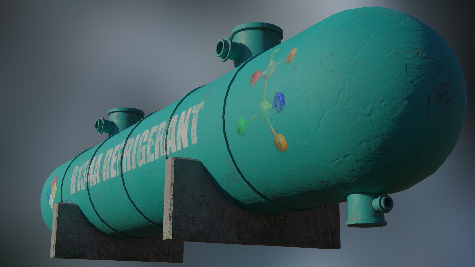 Industrial R134a Refrigerant Storage Tank 3D - TurboSquid 1806813