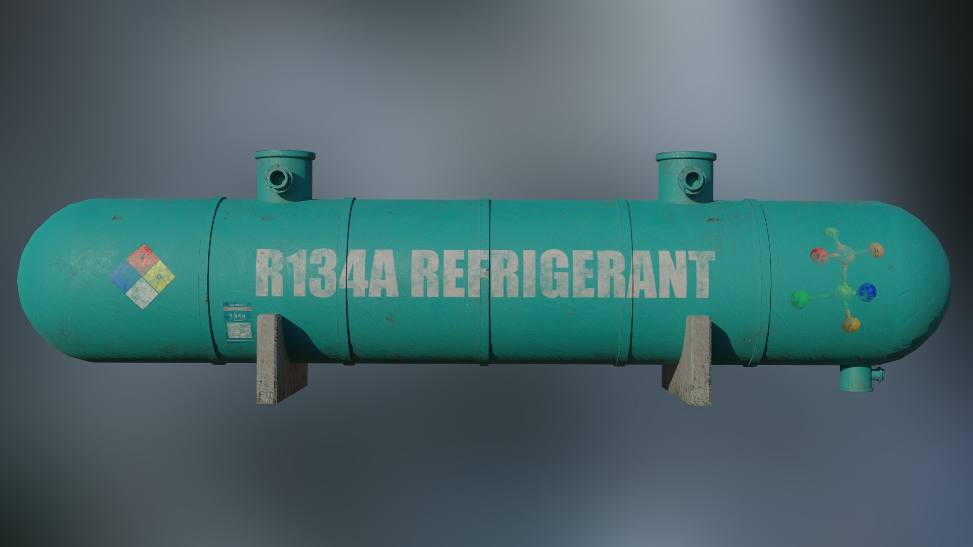Industrial R134a Refrigerant Storage Tank 3D - TurboSquid 1806813