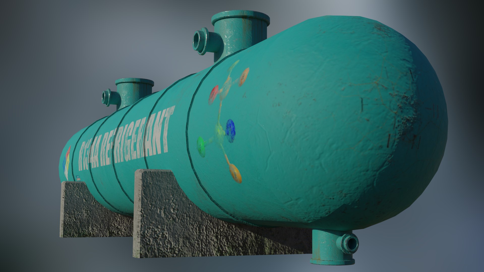 Industrial R134a Refrigerant Storage Tank 3D - TurboSquid 1806813