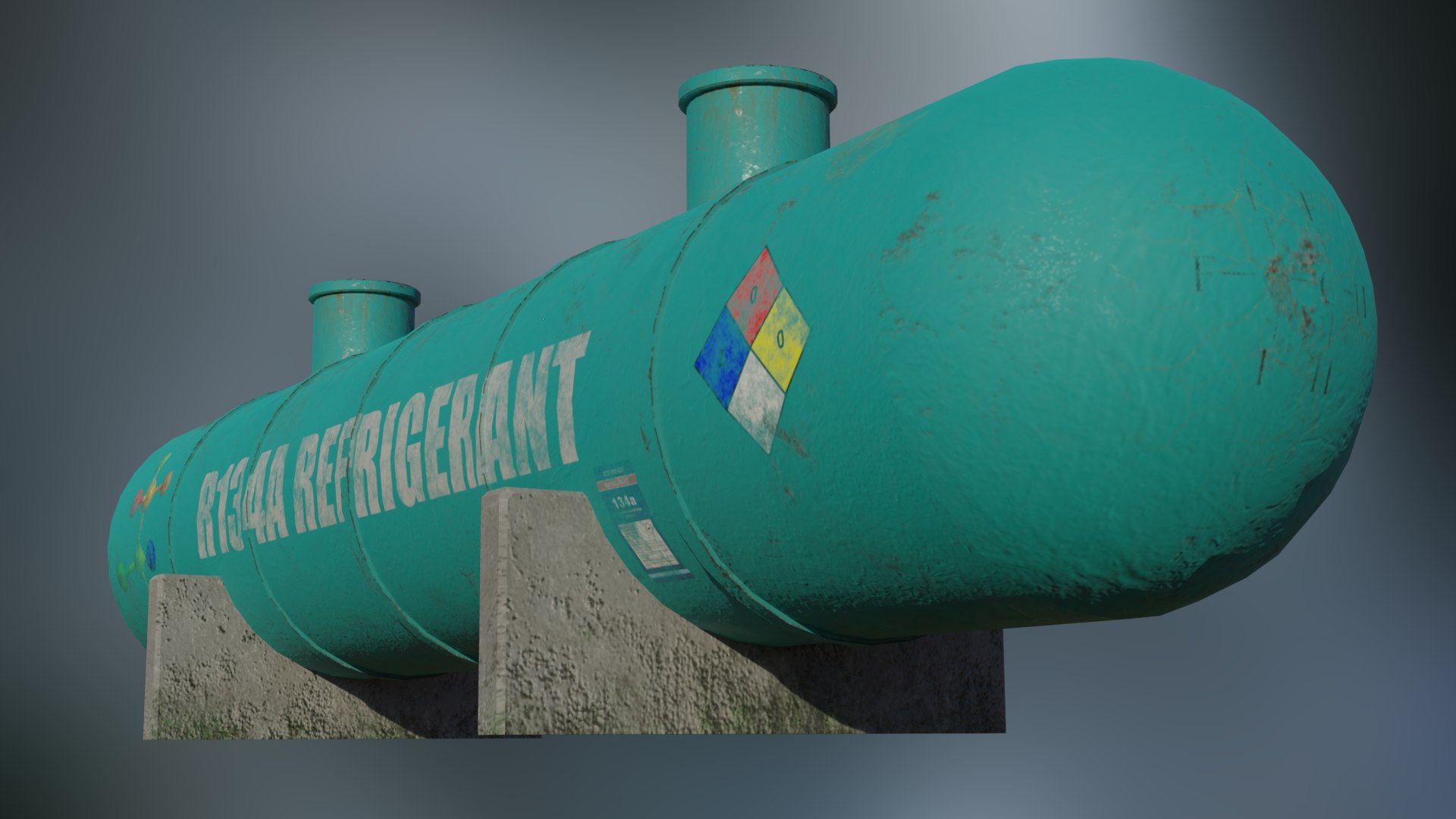 Industrial R134a Refrigerant Storage Tank 3D - TurboSquid 1806813