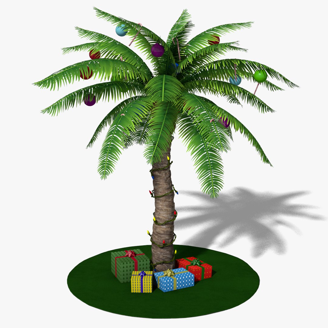 3d Christmas Palm Tree Model