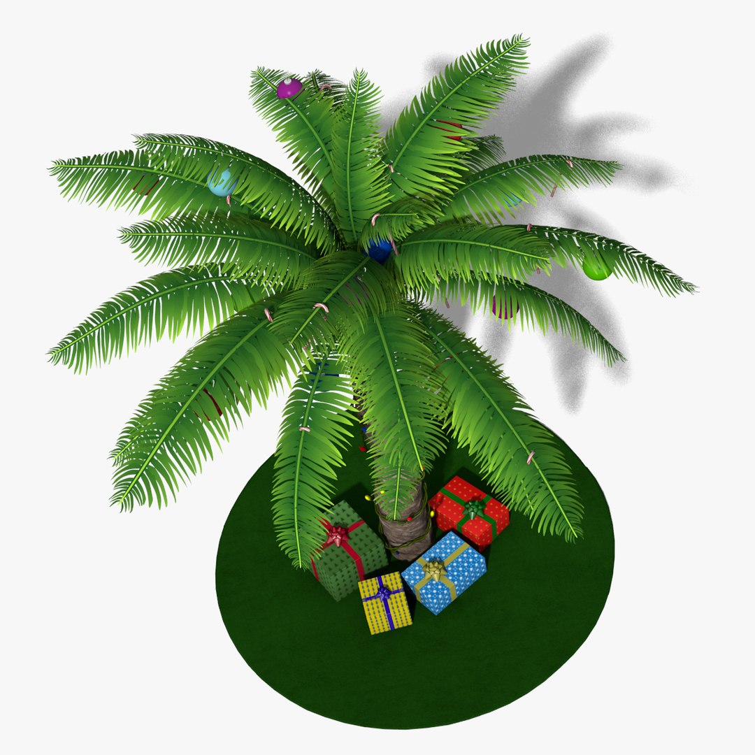 3d Christmas Palm Tree Model