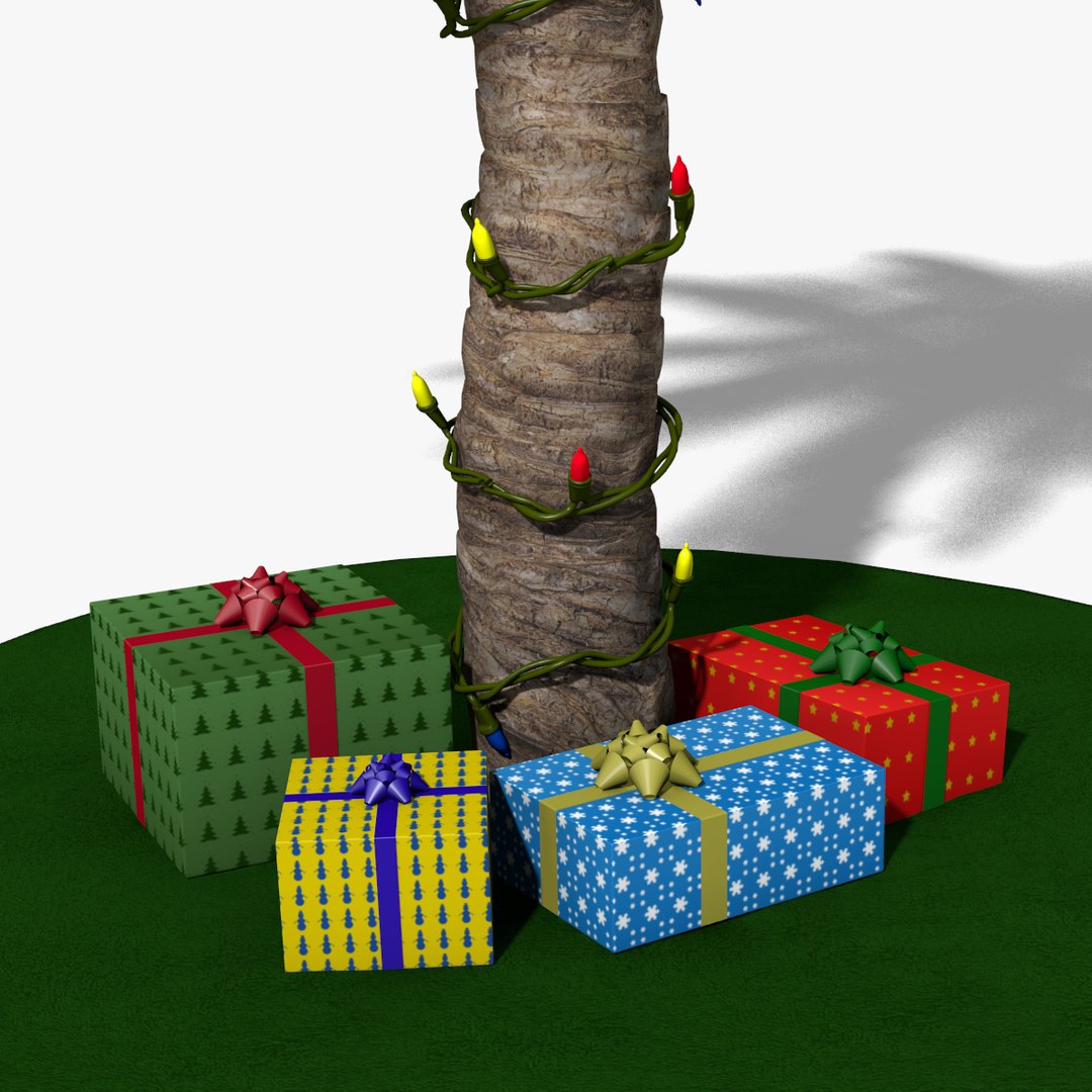 3d Christmas Palm Tree Model