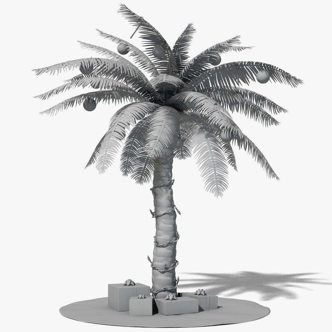 3d Christmas Palm Tree Model