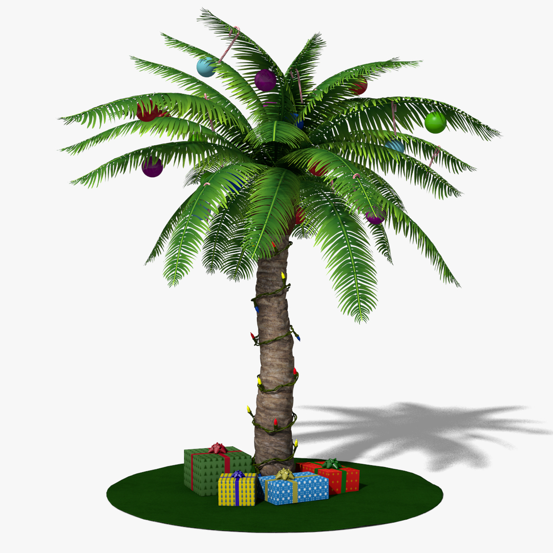 3d Christmas Palm Tree Model