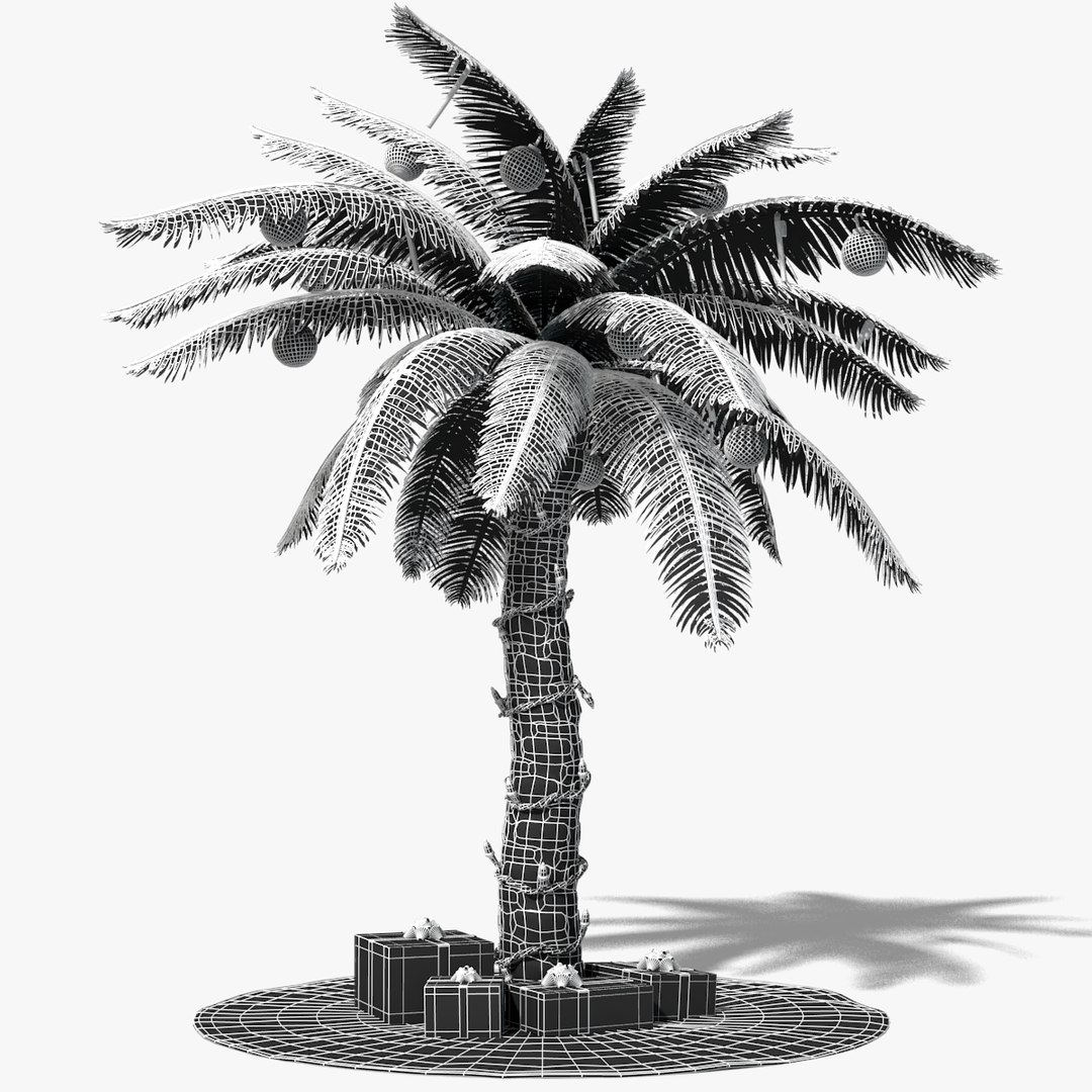3d Christmas Palm Tree Model