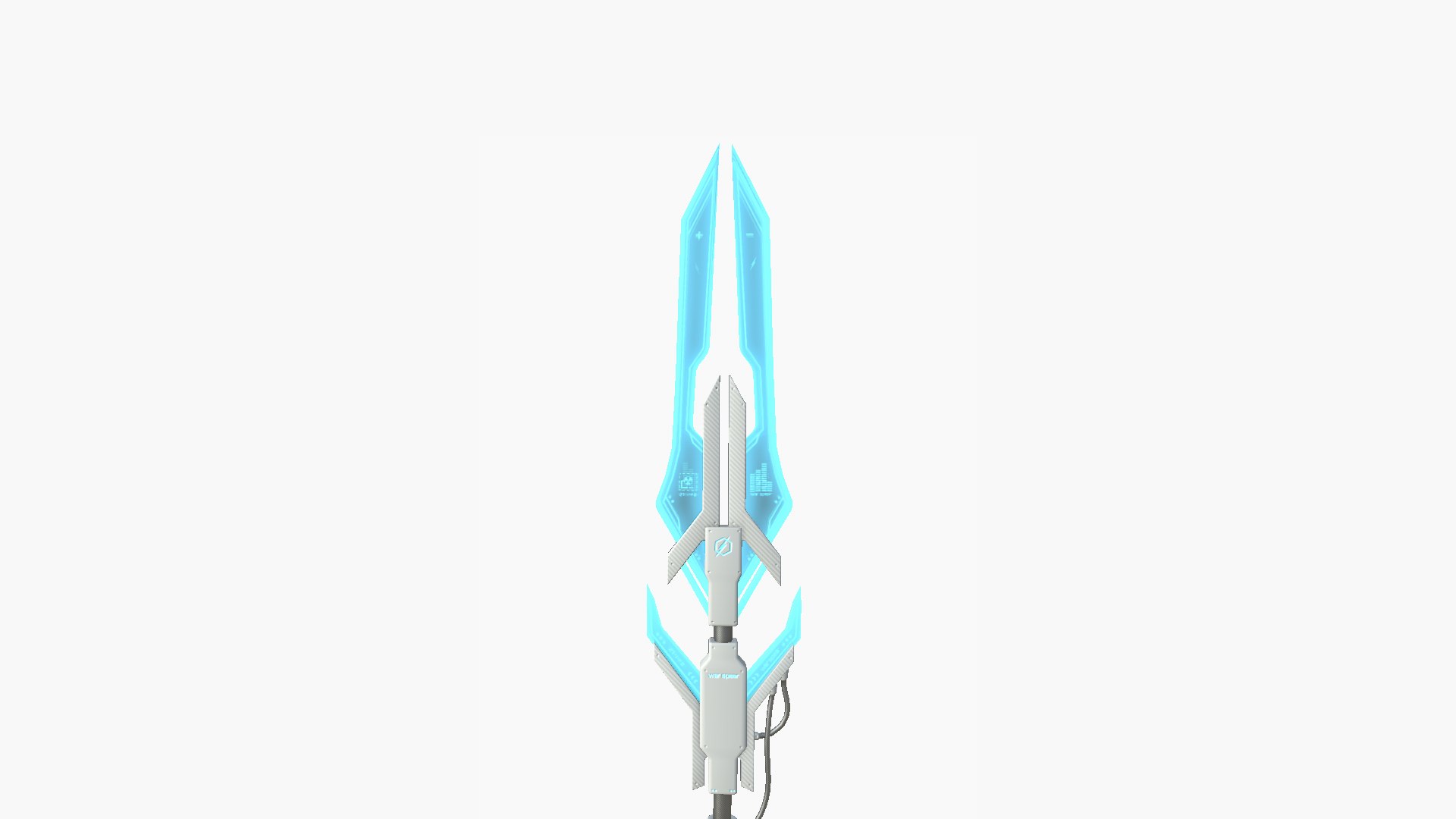 SciFi War Spear A02 White Blue - Sci Fi Weapon Design 3D - TurboSquid ...