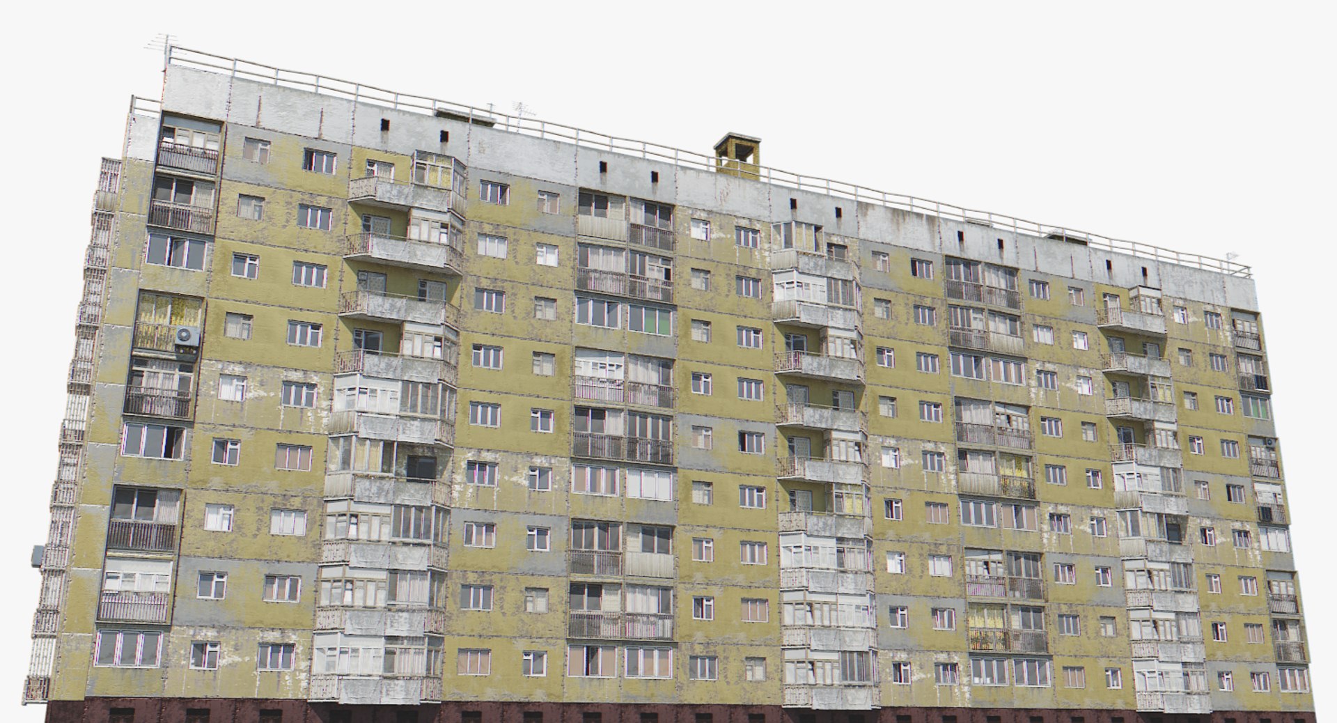 3D soviet concrete panel-block - TurboSquid 1425015