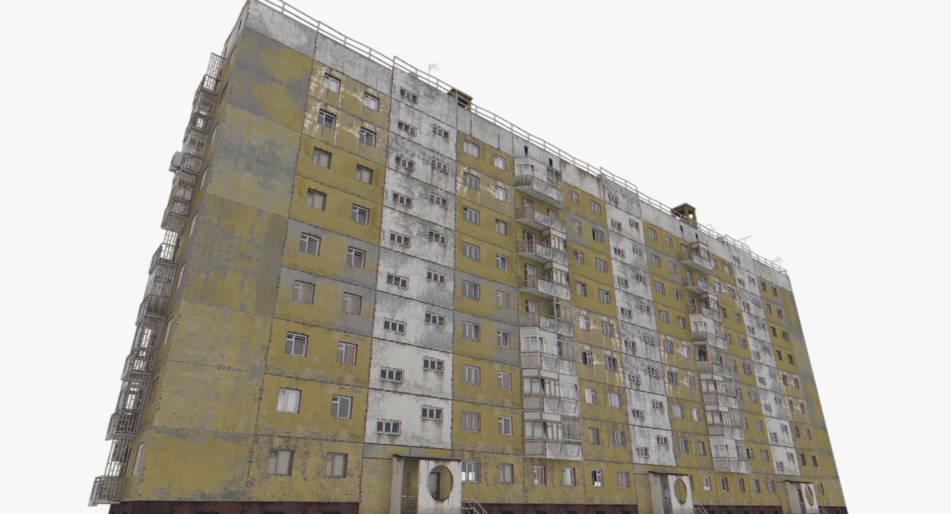 3D soviet concrete panel-block - TurboSquid 1425015