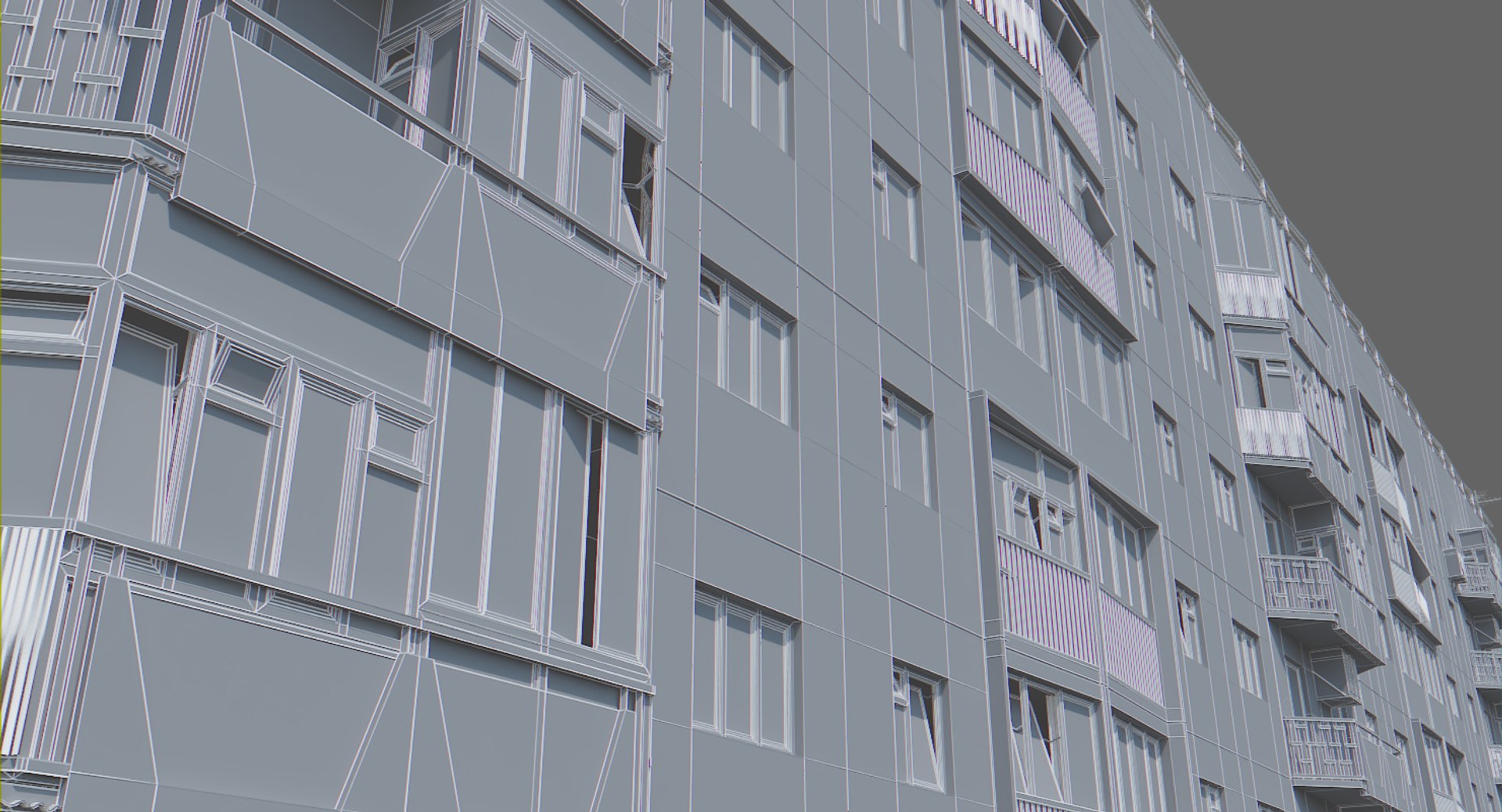 3D soviet concrete panel-block - TurboSquid 1425015