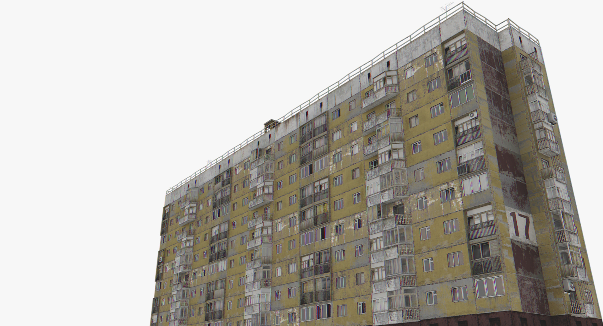 3D soviet concrete panel-block - TurboSquid 1425015