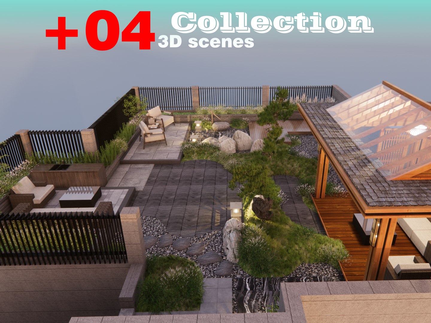 3D Patio Backyard and Garden-A10 - TurboSquid 2039382