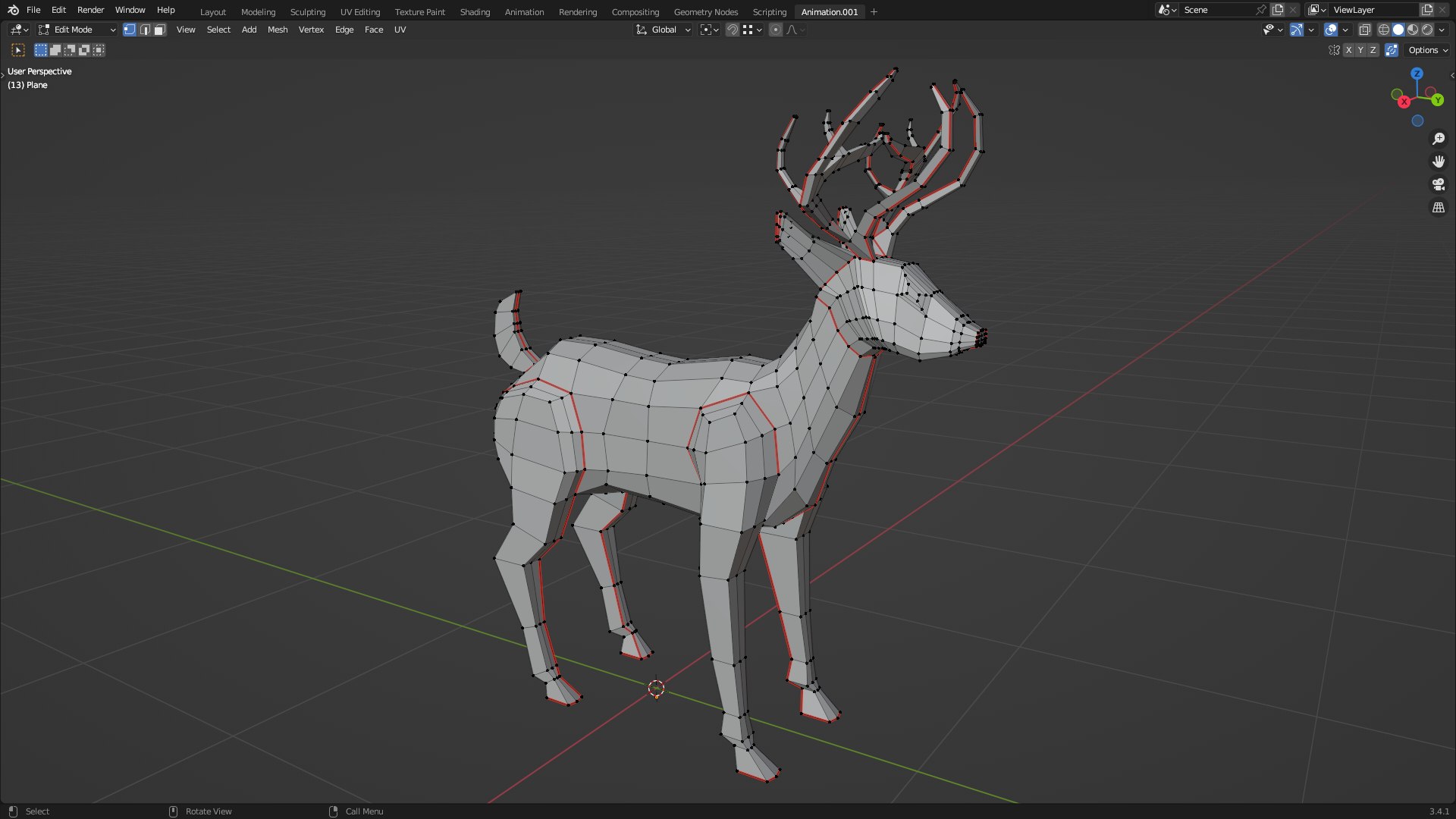 Low poly deer 3D - TurboSquid 2080076