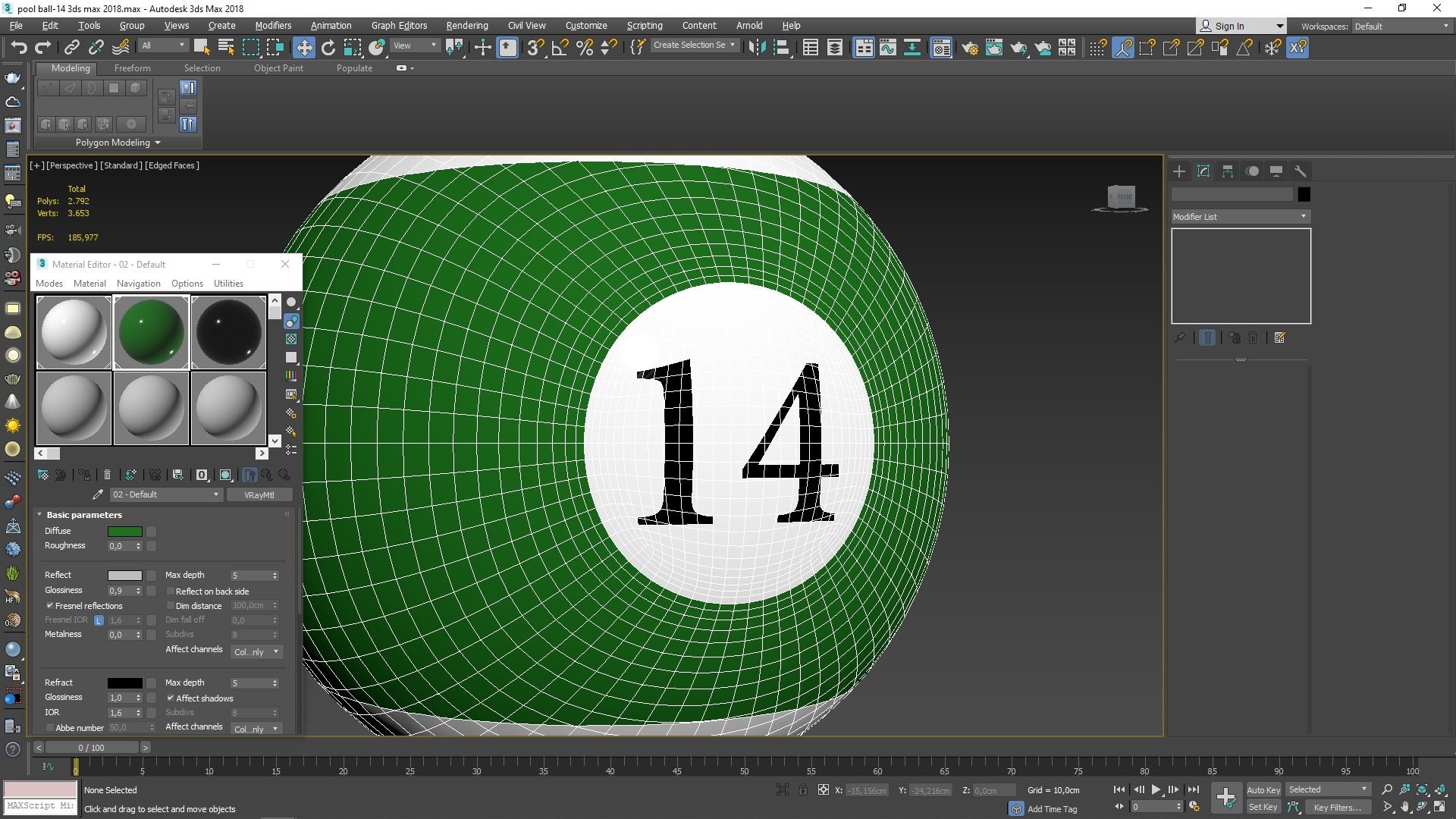 Billiard Pool Ball-14 American Model Model - TurboSquid 1932604