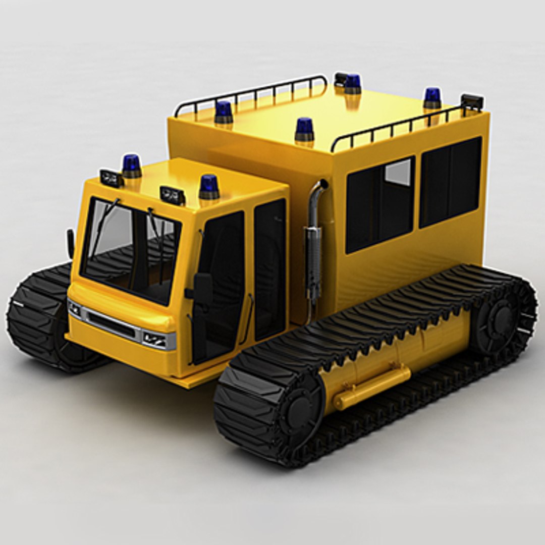 Snow Snowcat Cat 3d C4d