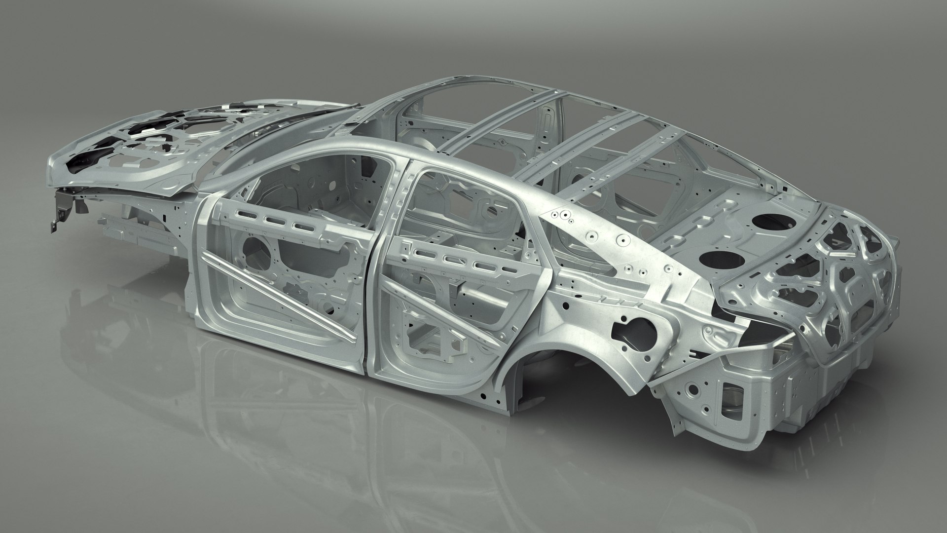 Car Frame Unibody Structure 3D Model - TurboSquid 2218354