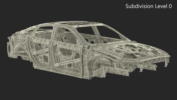 modelo 3d Estructura Unibody del marco del coche - TurboSquid 2218354