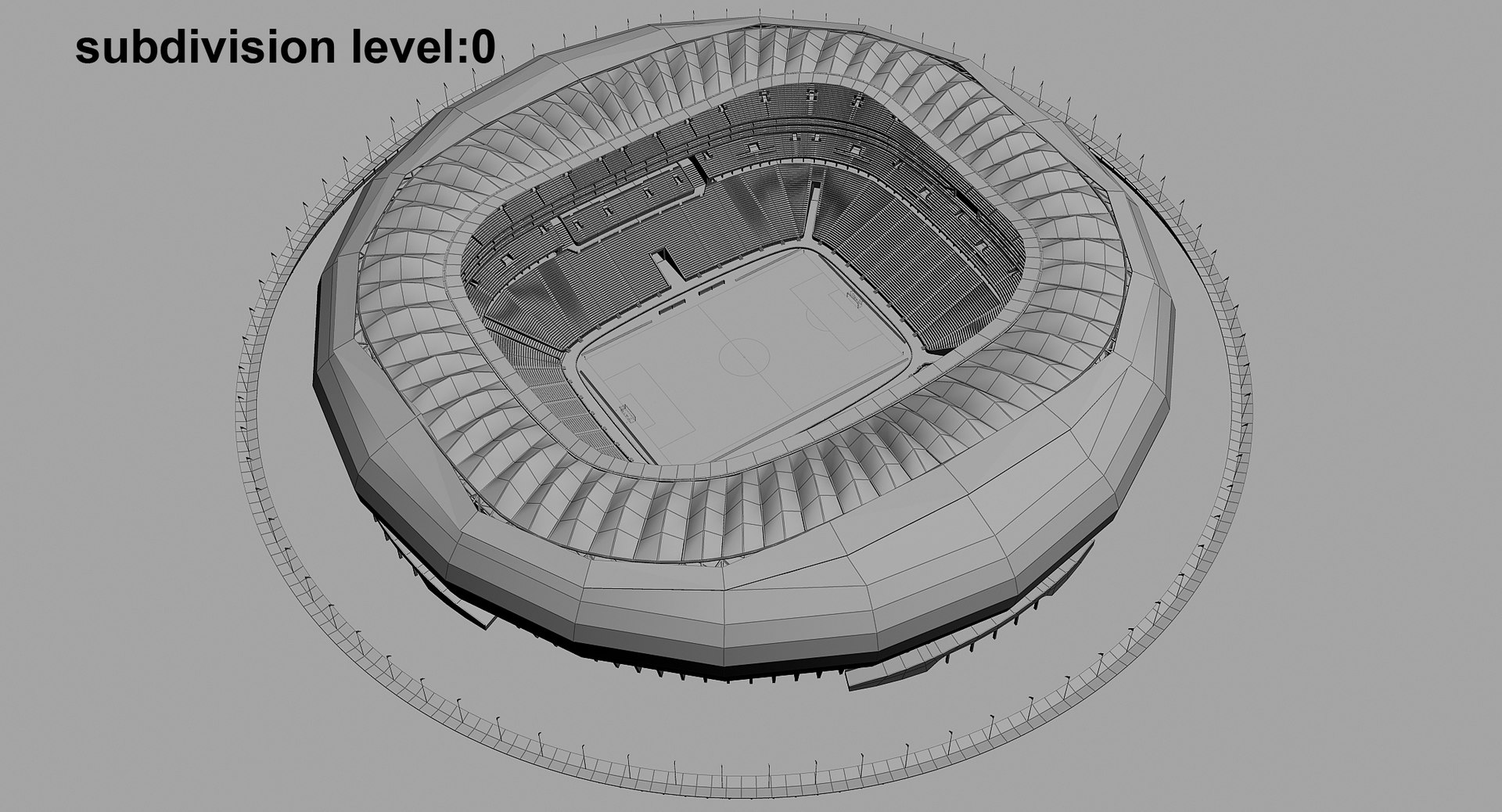 3d soccer city stadium