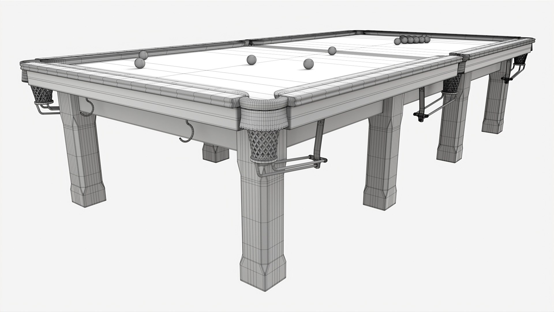 3D Model Billiard Snooker Table Full 02 - TurboSquid 2096047