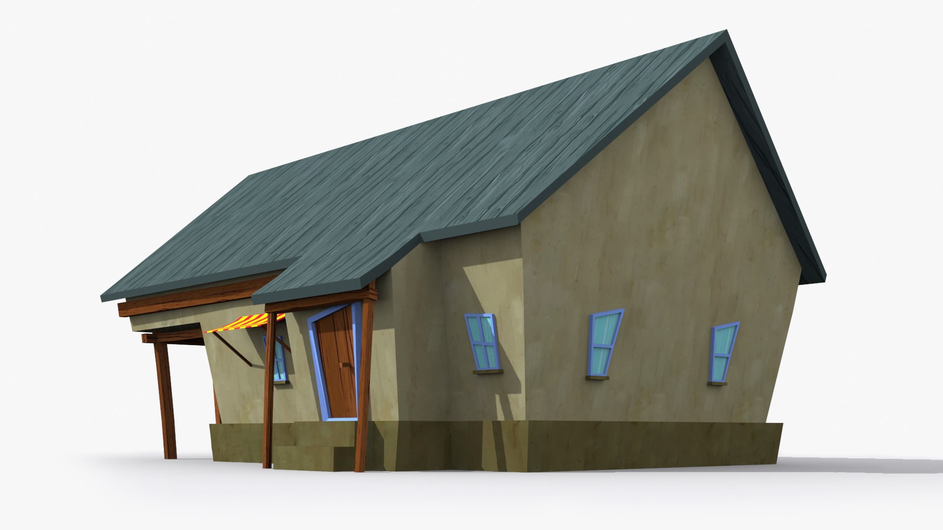 3D Model Cartoon House - TurboSquid 1697076