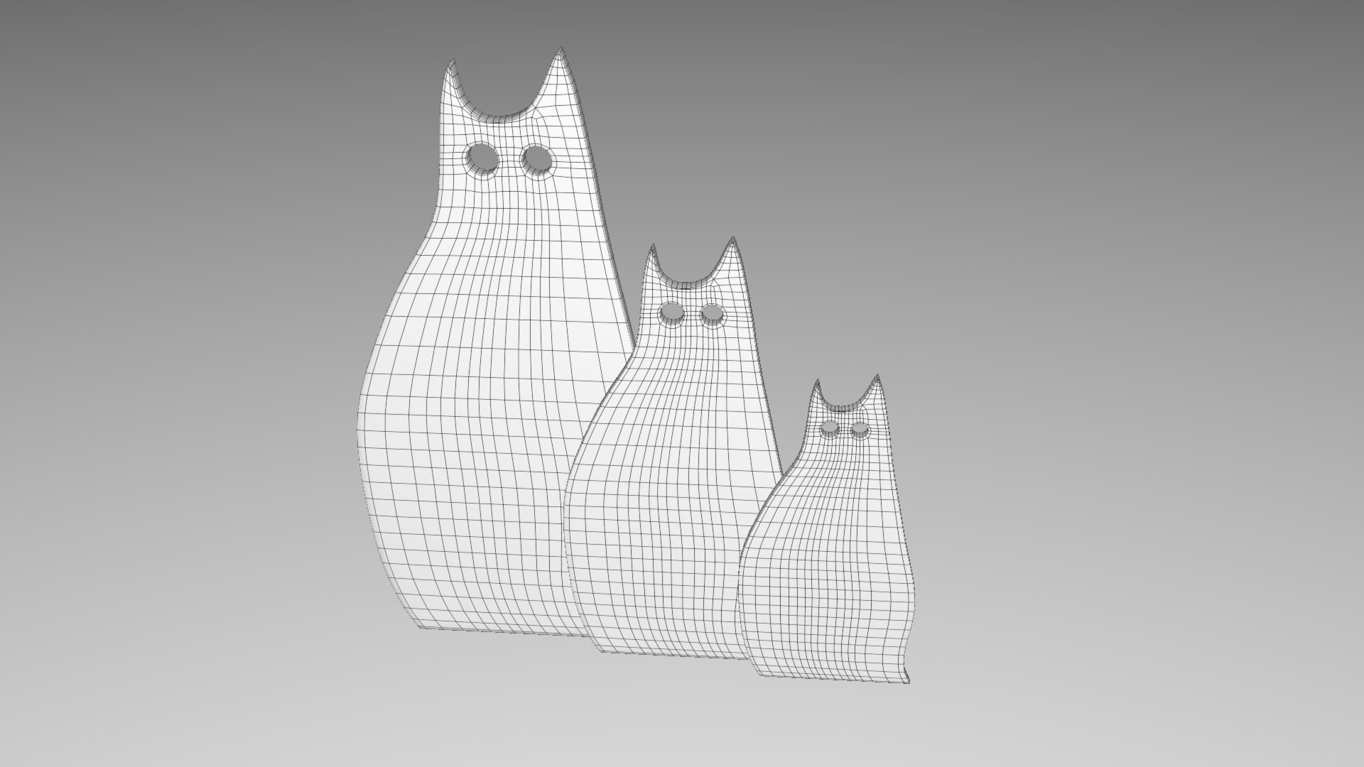 3D Cat Wooden Decor - TurboSquid 1622767