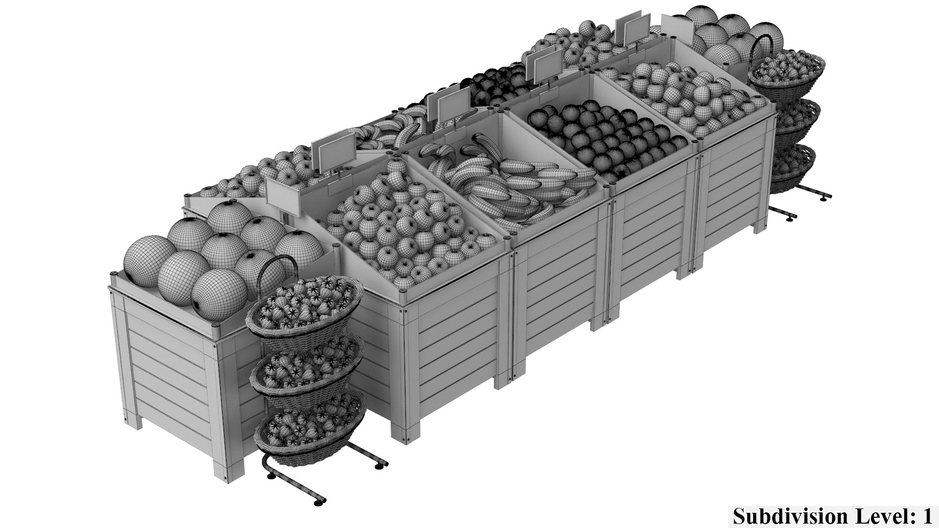 Real Fruit Display 3D Model - TurboSquid 1500728