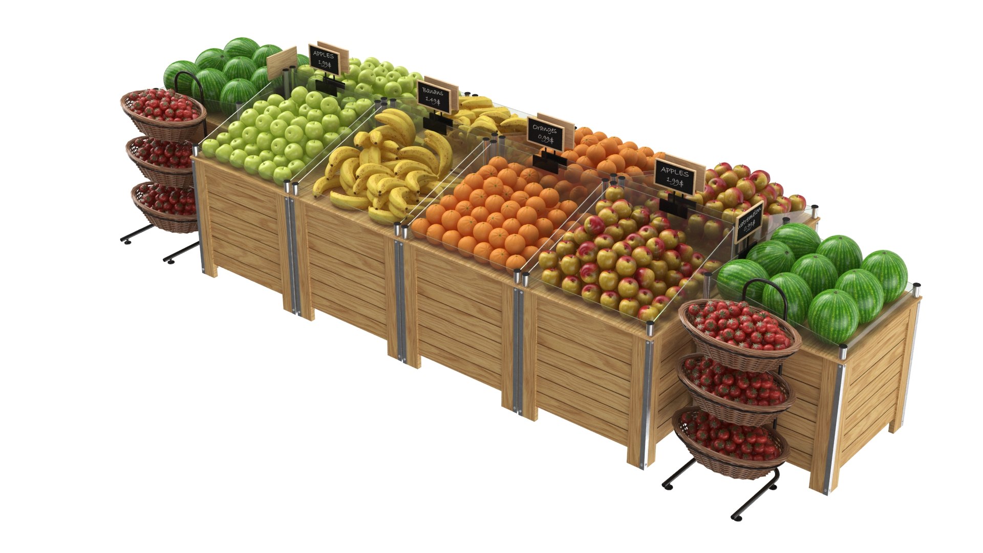 Real Fruit Display 3D Model - TurboSquid 1500728