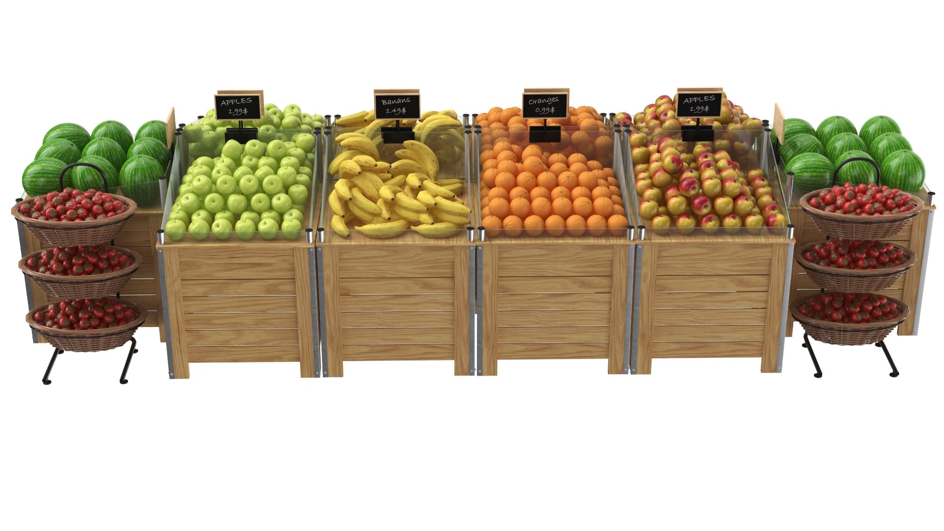 Real Fruit Display 3D Model - TurboSquid 1500728