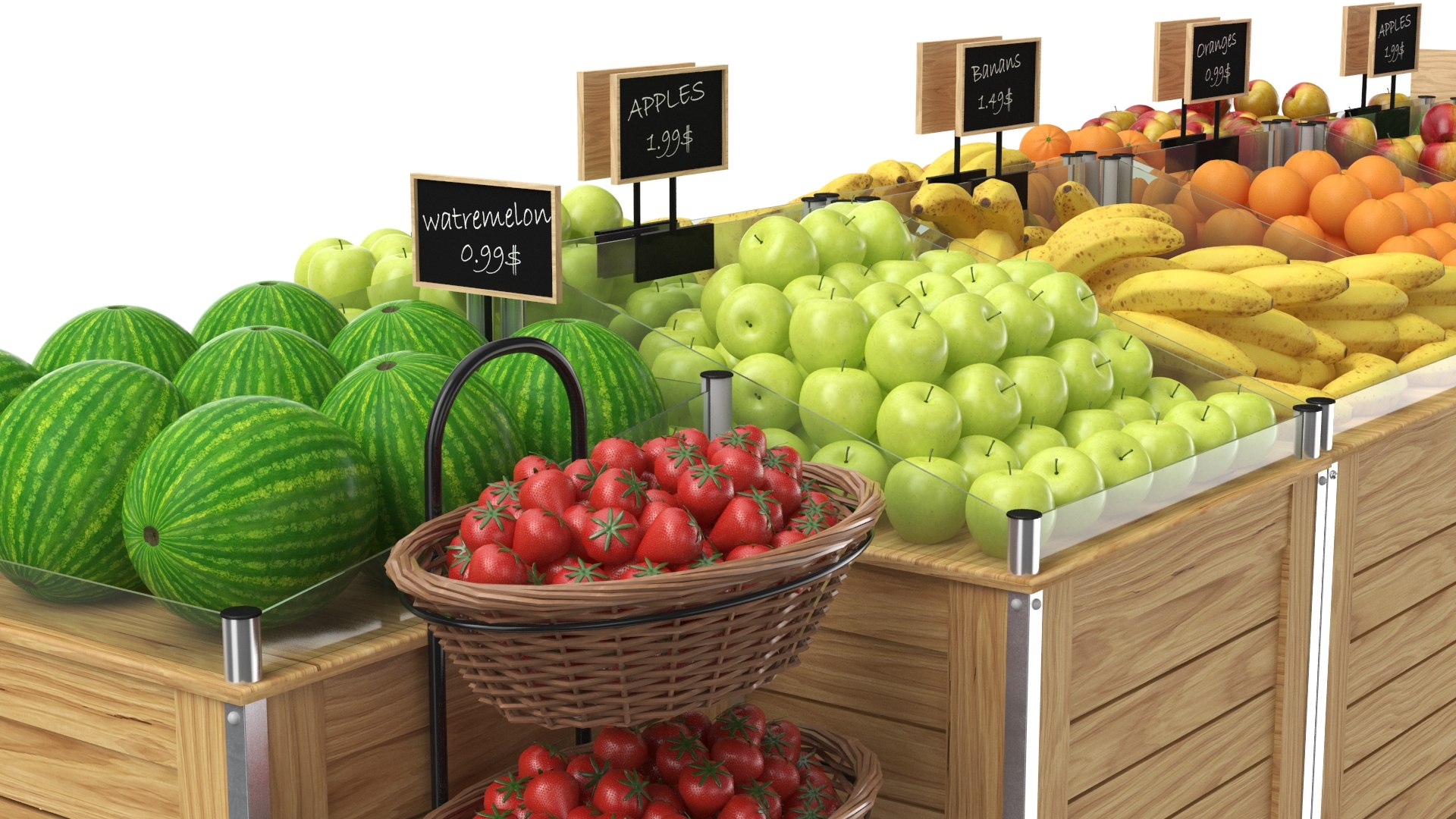 Real Fruit Display 3D Model - TurboSquid 1500728