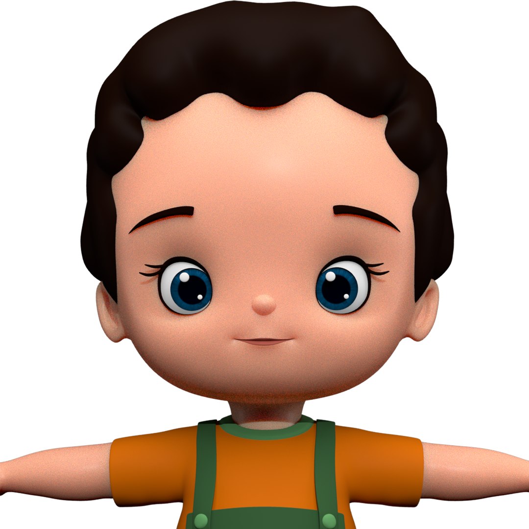 Boy Cute Cartoon Model - TurboSquid 1514065