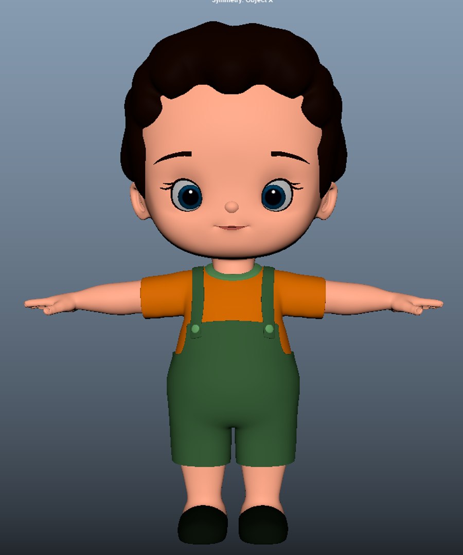 Boy Cute Cartoon Model - TurboSquid 1514065