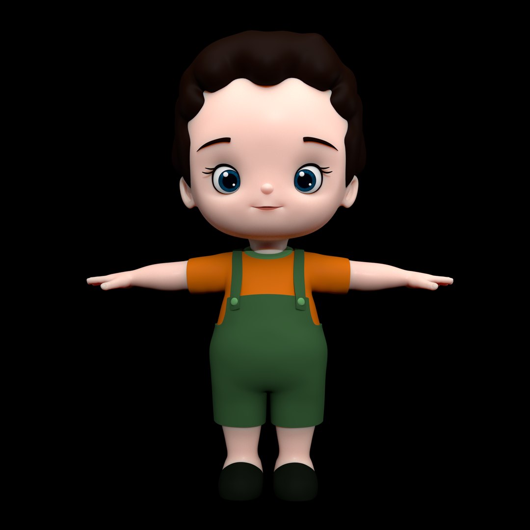 Boy Cute Cartoon Model - TurboSquid 1514065