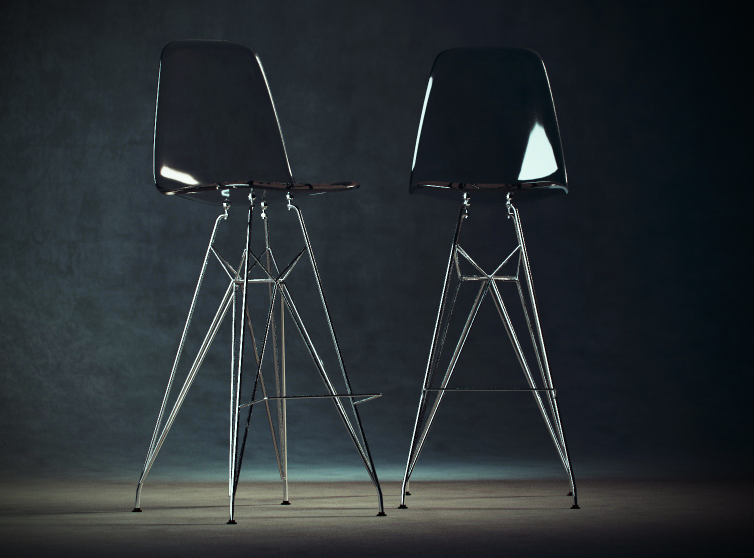 Mid-century modern bar stool 3D model - TurboSquid 1401736