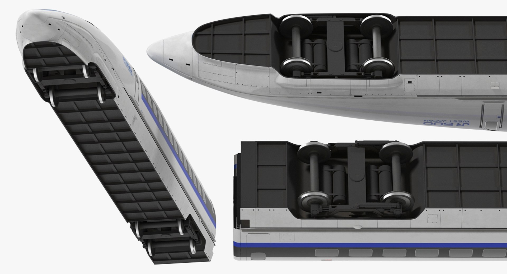 Shinkansen 500 Locomotive 3D Model - TurboSquid 1262414