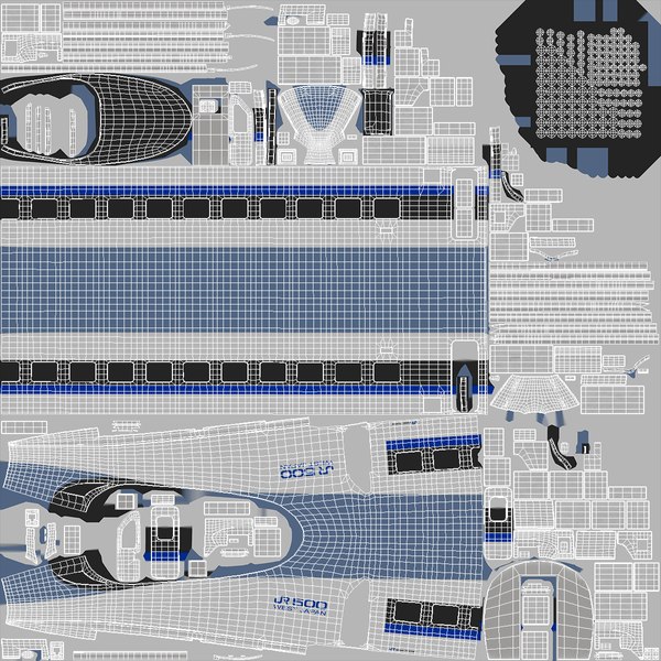 Shinkansen 500 locomotive 3D model - TurboSquid 1262414