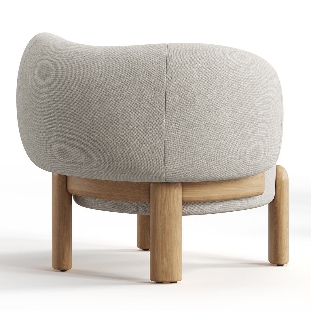 Moon Slipper Chair by Philippe Hurel 3D model - TurboSquid 2141841