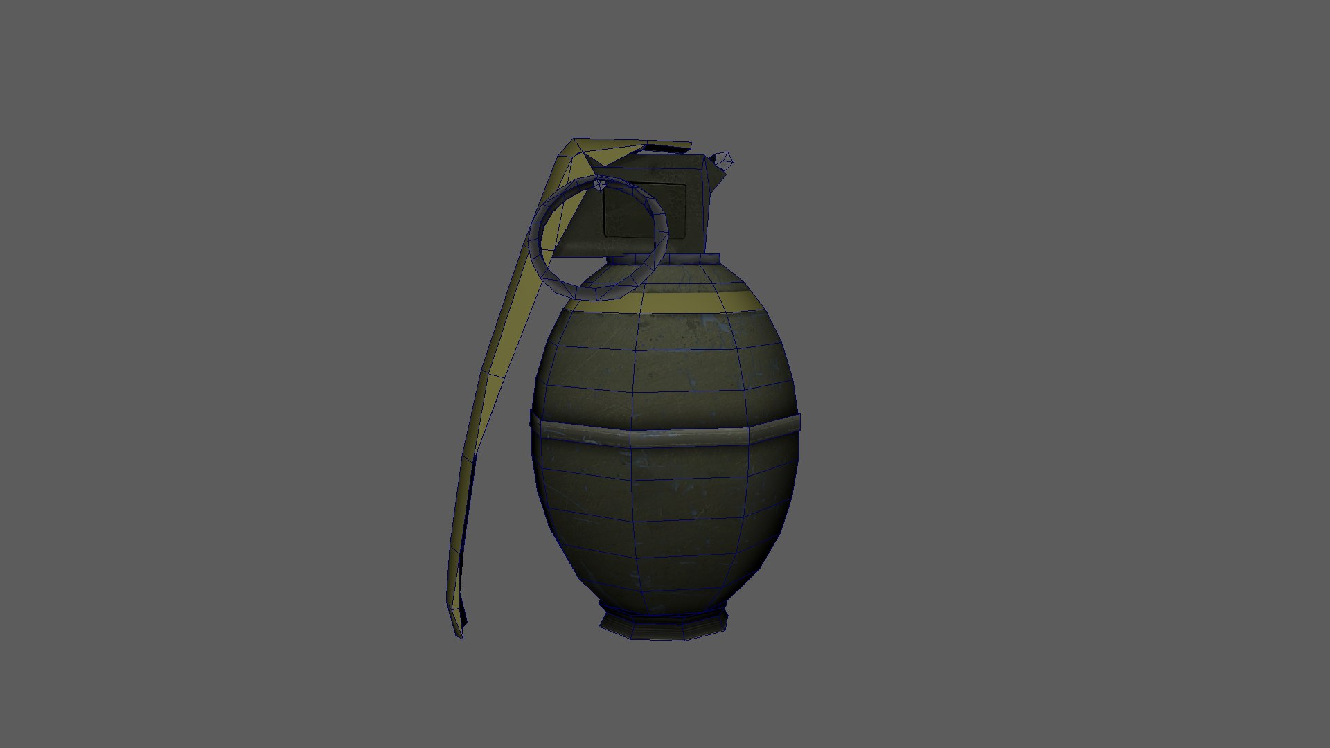 Low Poly Grenade 3D Model - TurboSquid 1788169