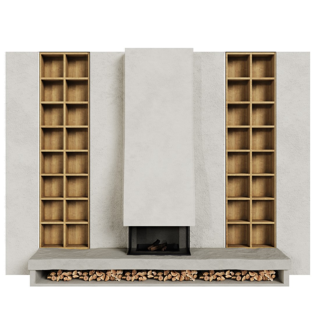 Stone Fireplace 3D - TurboSquid 2165292