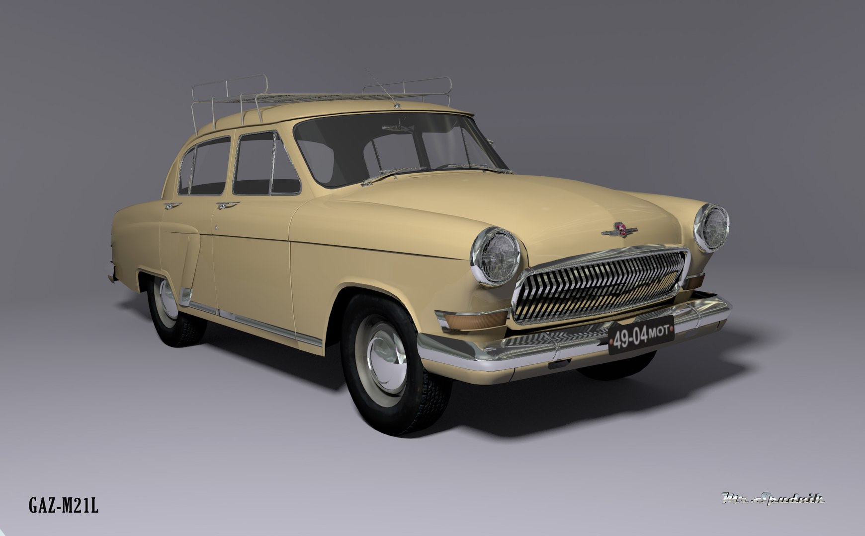 3d Model Gaz-m21l Volga