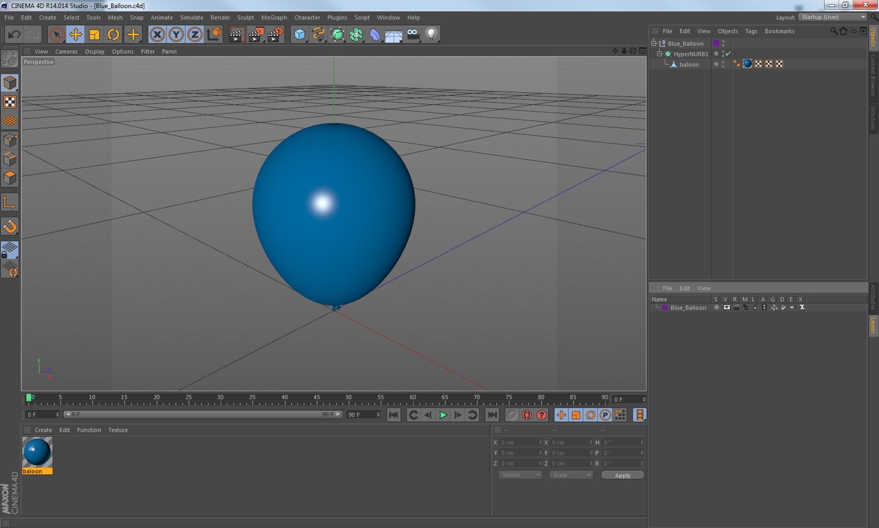 3D blue balloon model - TurboSquid 1253316