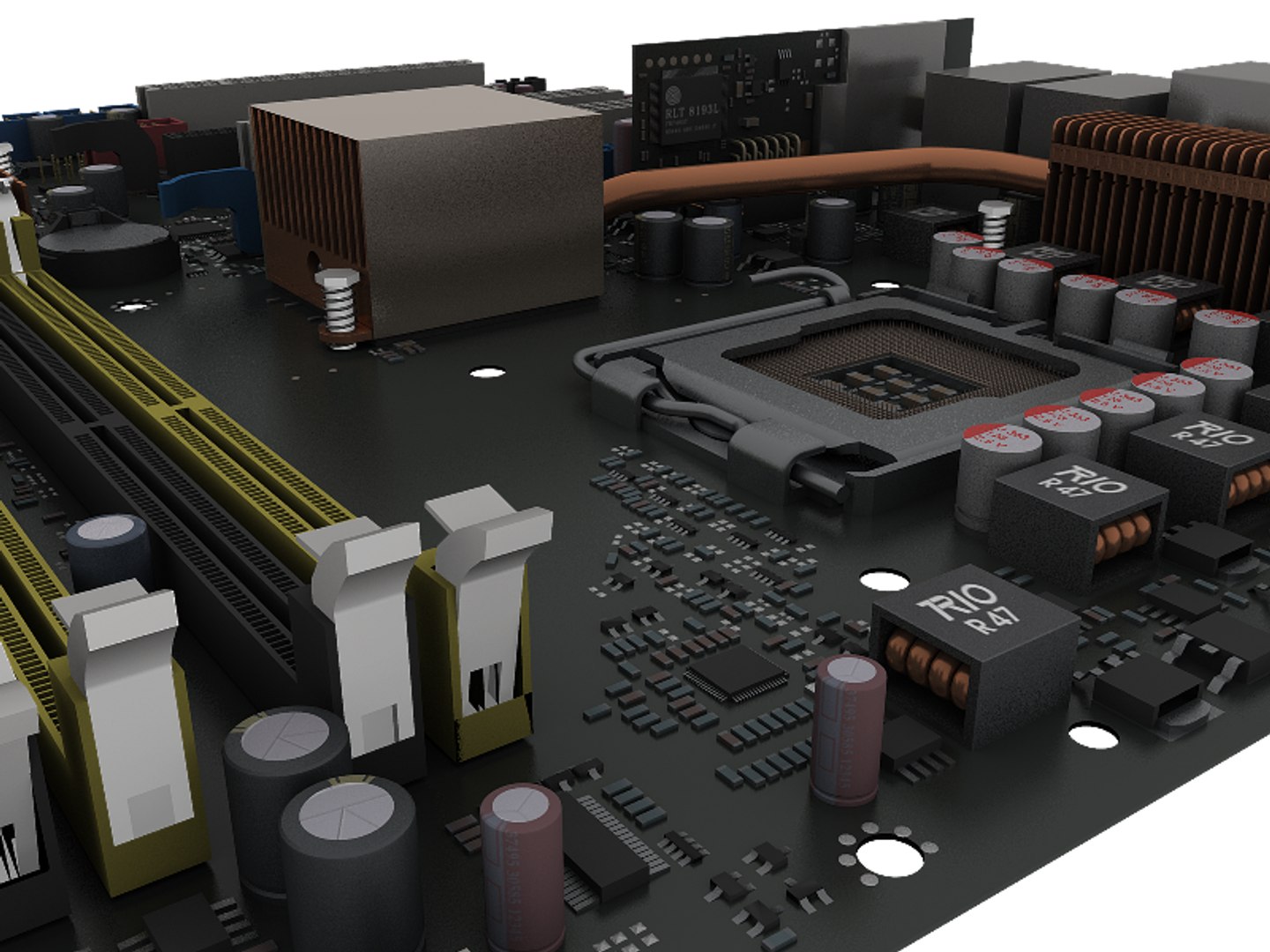 motherboard 3d blend