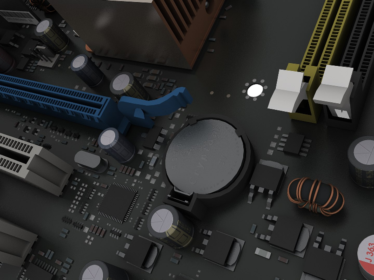 motherboard 3d blend